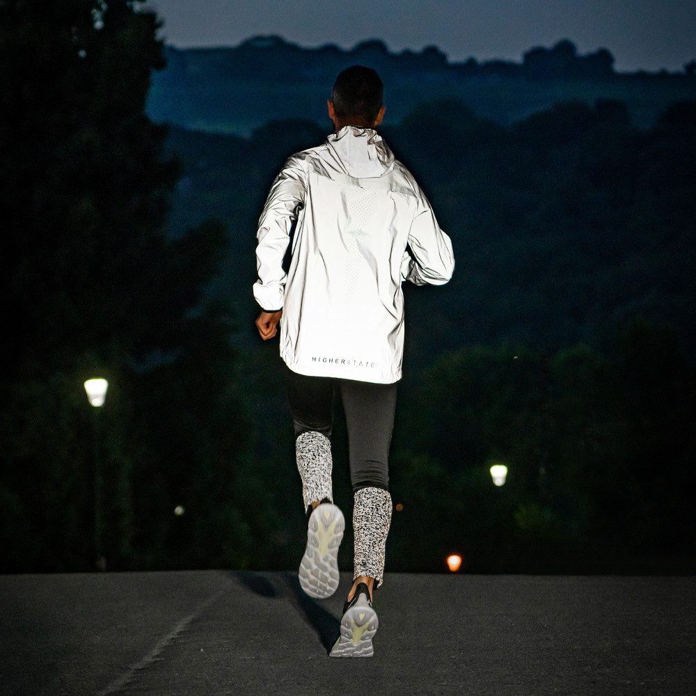 Higher State All Over Reflect Hooded Running Jacket | SportsShoes.com