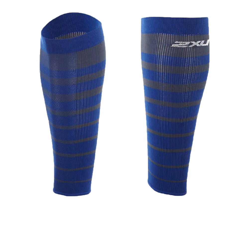 2XU Striped Run Compression Calf Sleeves | SportsShoes.com